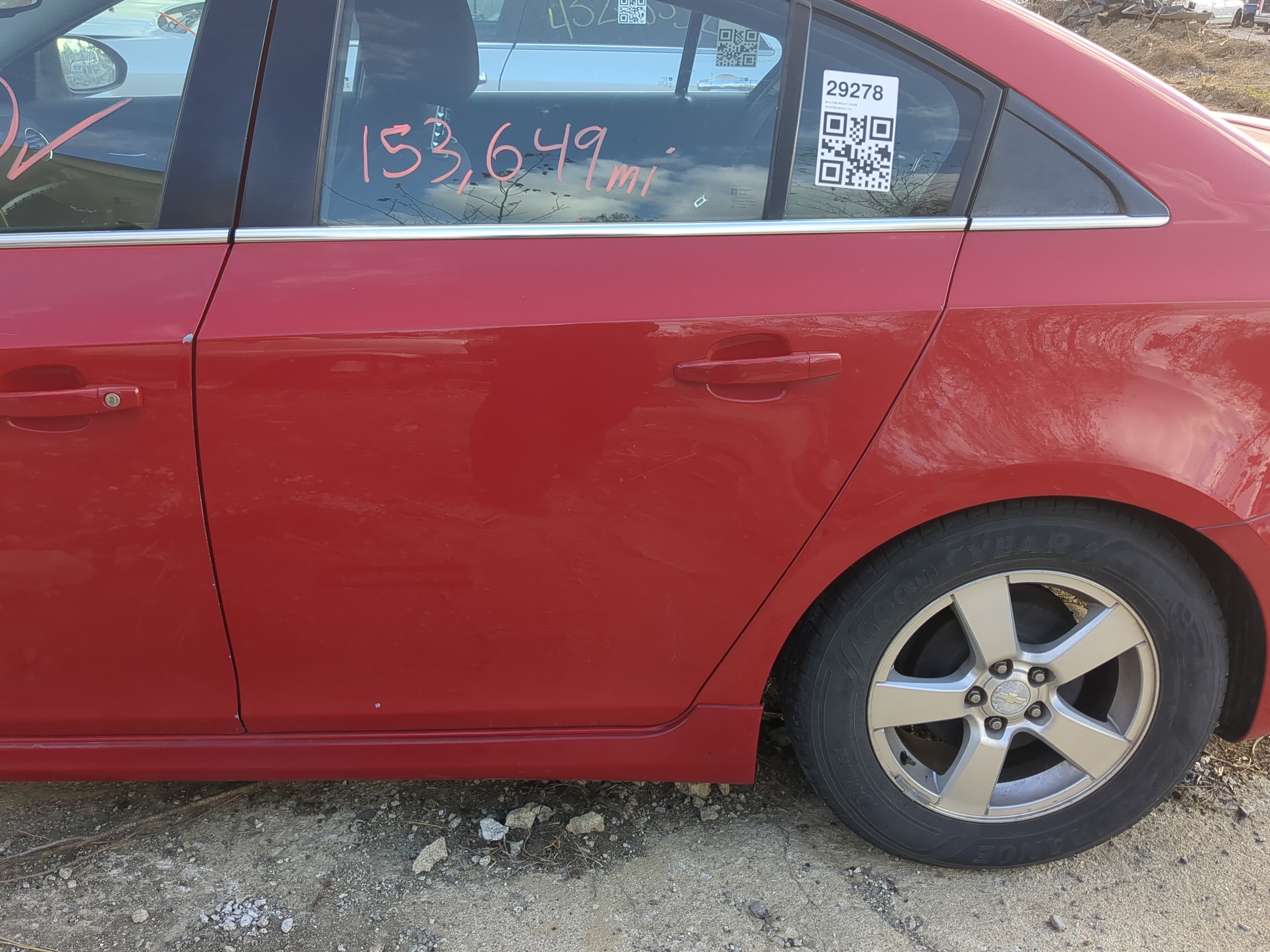 Chevy Cruz Door Parts Used