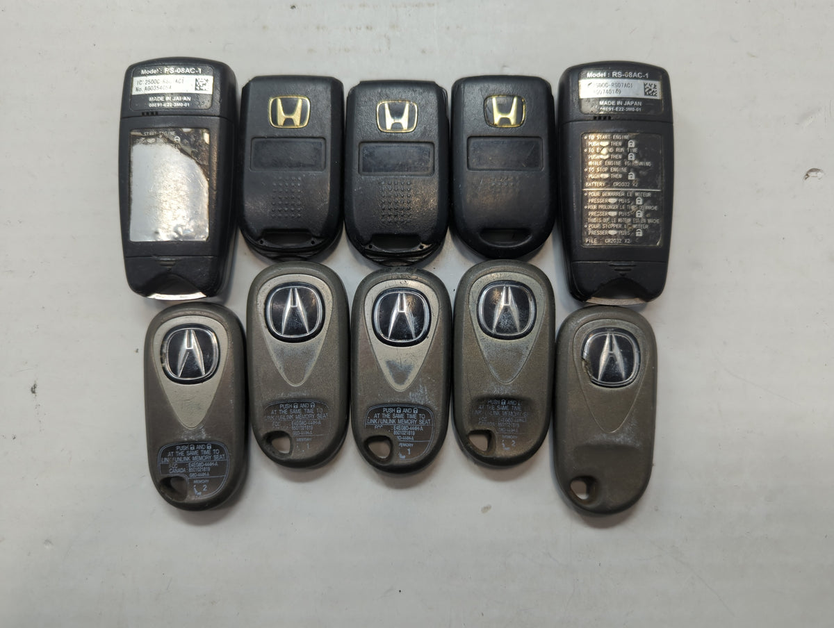 Lot of 10 Honda Keyless Entry Remote Fob MIXED FCC IDS MIXED PART ...